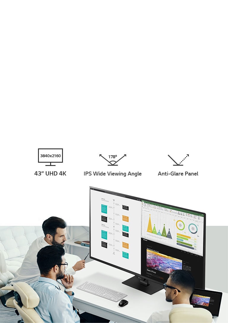 43” UHD 4K IPS Monitor with HDR10 - 43UN700-B | LG AU