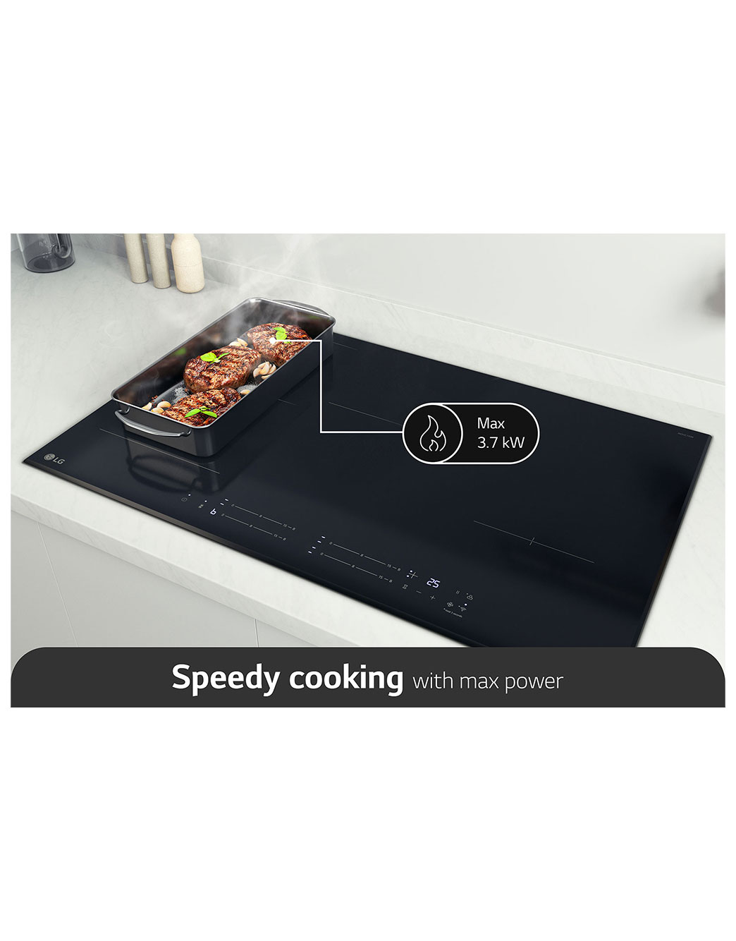 80cm Induction Cooktop, 4 Cooking Zones - BCI807T4BG | LG AU