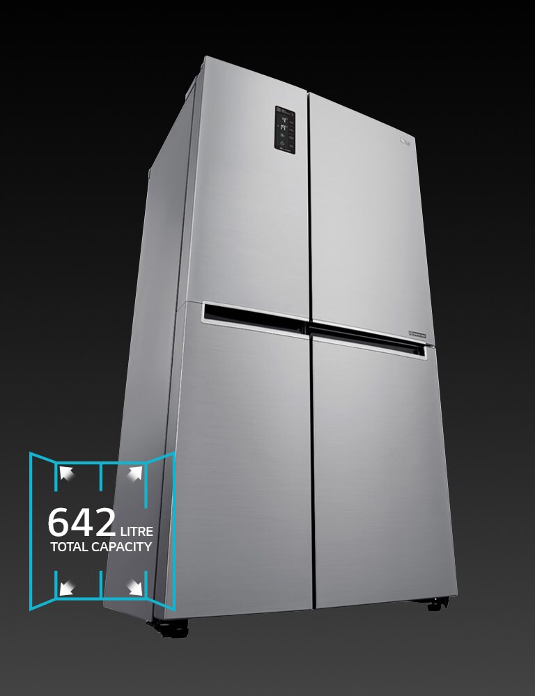 642L Side by Side Fridge in Stainless - GS-B680PL | LG AU