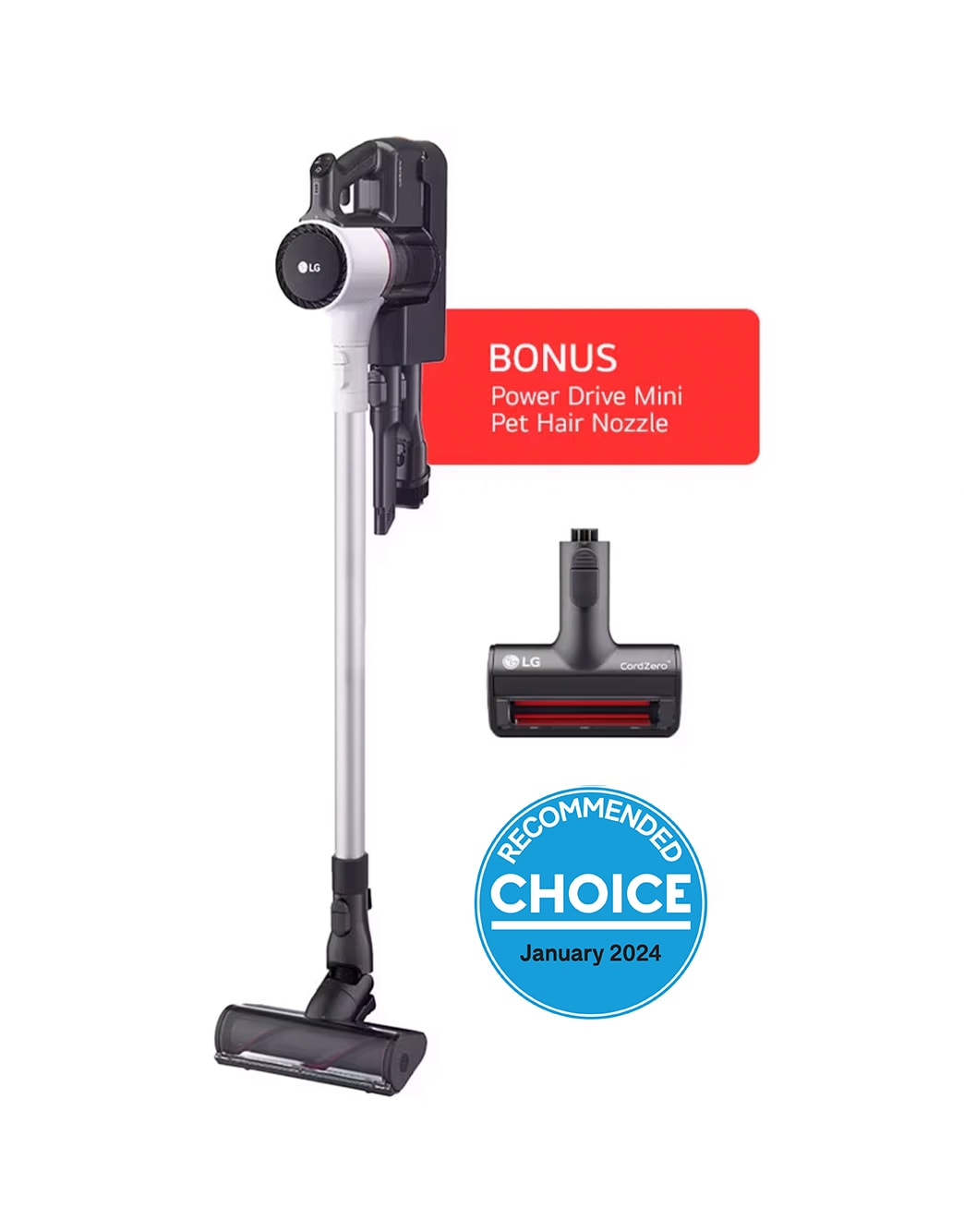 A9N-SOLO Handstick Vac + BONUS Power Drive Mini Nozzle - A9N-SOLO-M | LG AU