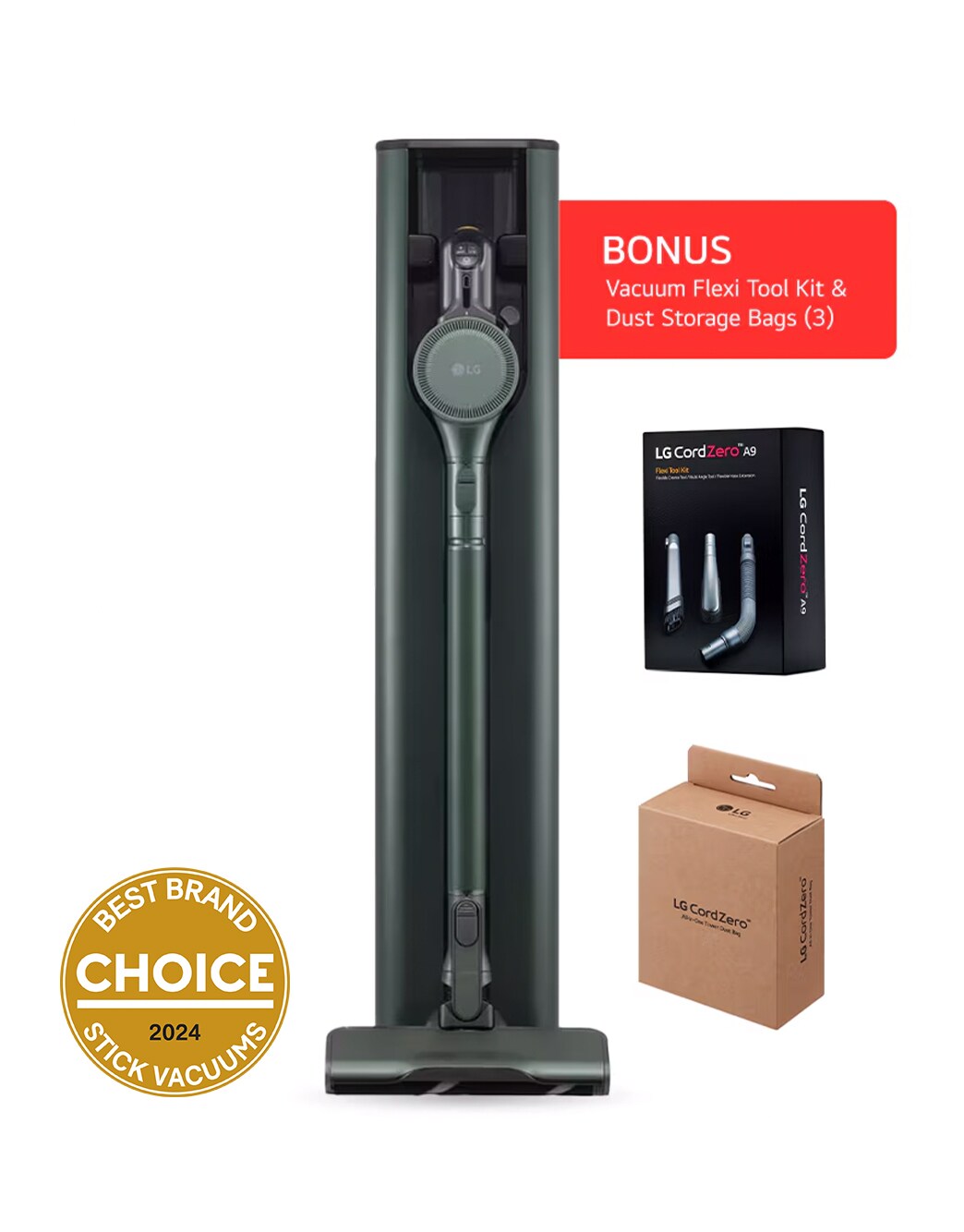 LG CordZero® Auto Emptying Handstick Vacuum Bundle - A9T-MAXDF | LG ...