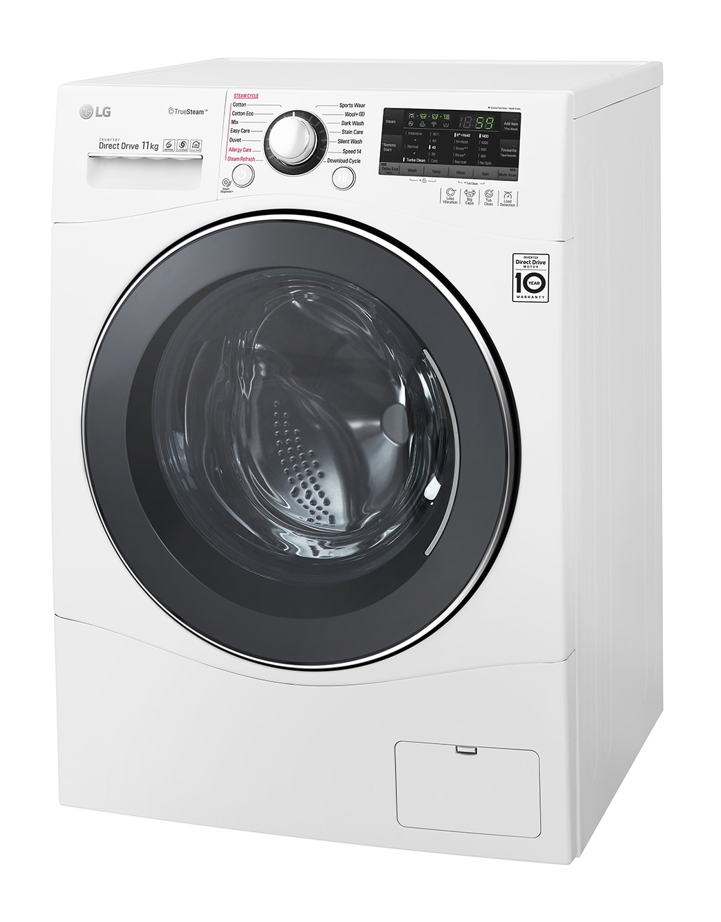 11kg Front Loader Washing Machine with True Steam® - WD1411SBW | LG AU