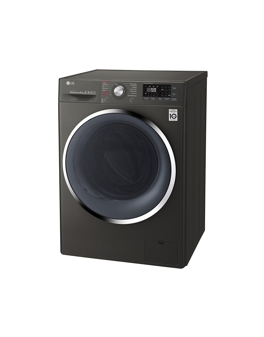 9kg Front Load Washing Machine with Vapour - WTW1409VCB | LG Australia