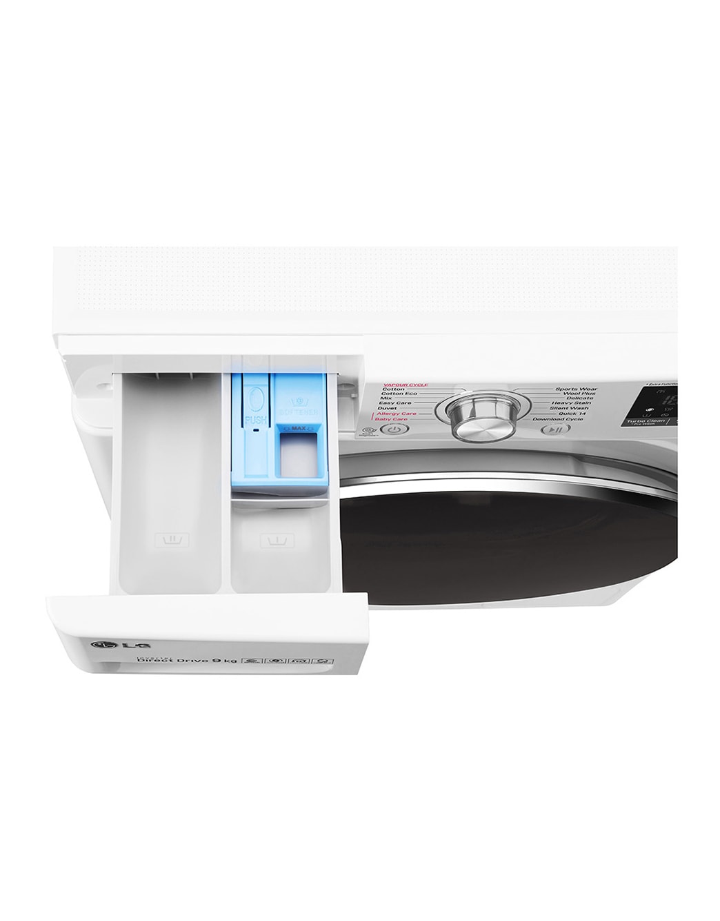 9kg Front Load Washing Machine with Vapour - WTW1409VCW | LG Australia