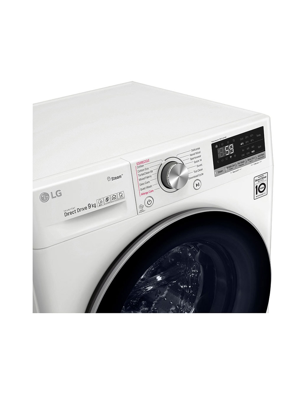 9kg Front Load Washing Machine with Steam+ - WV7-1409W | LG Australia