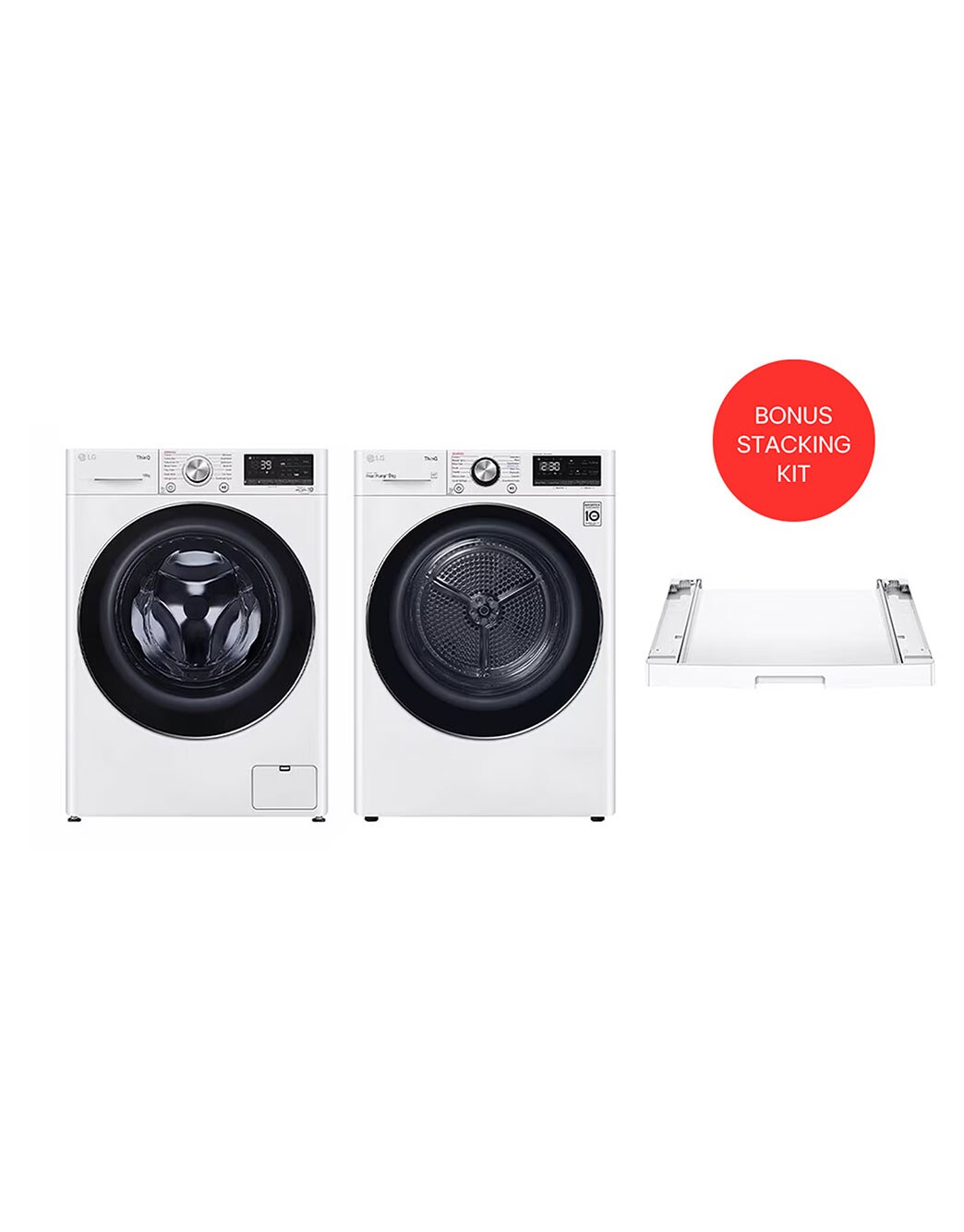 10kg Series 9 Front Load Washing Machine + 9kg Heat Pump Dryer Stacking ...