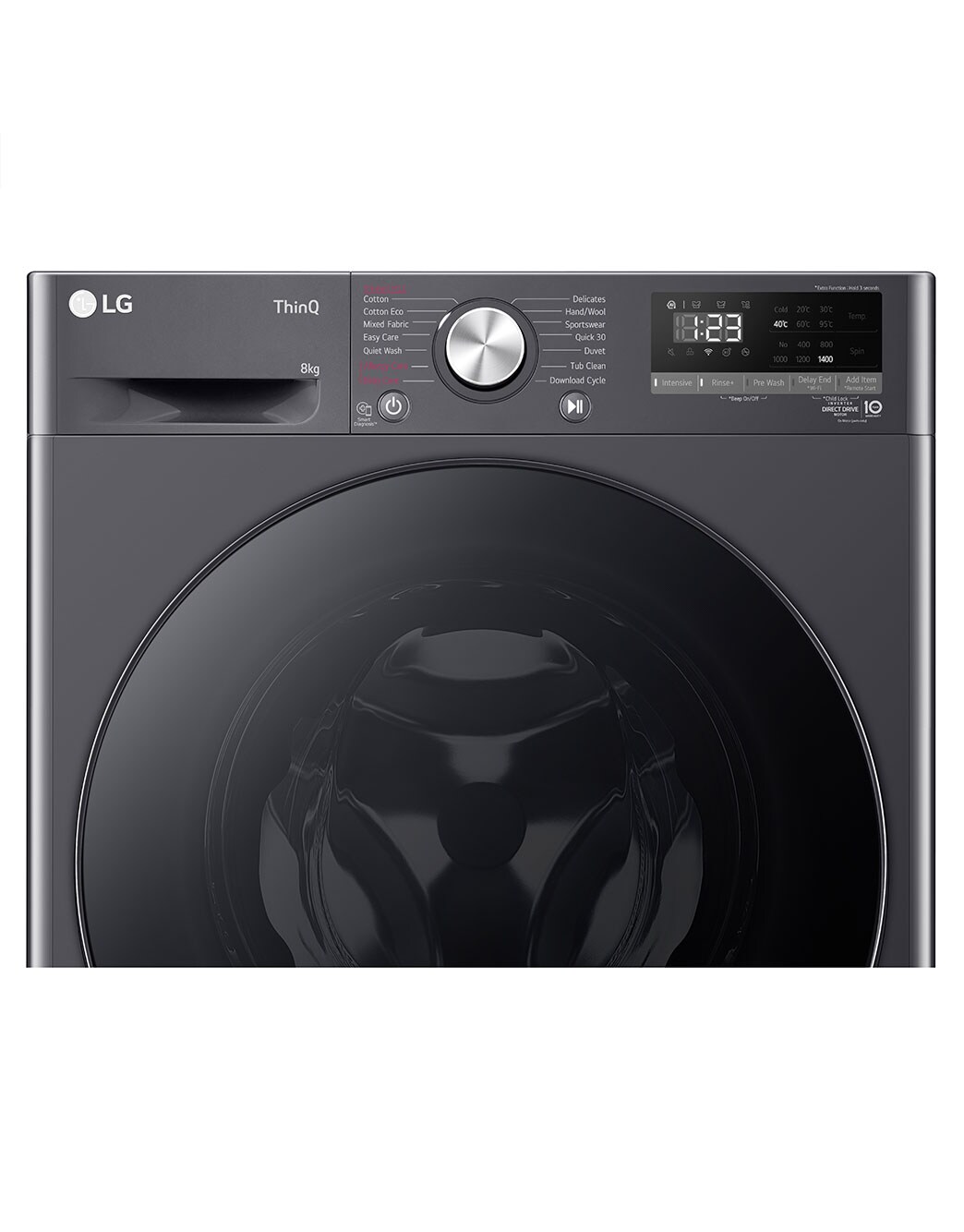 8kg Series 5 Front Load Washing Machine with Steam | LG AU