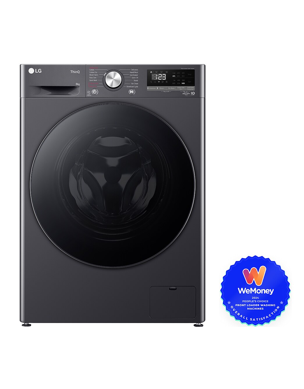 8kg Series 5 Front Load Washing Machine with Steam | LG AU