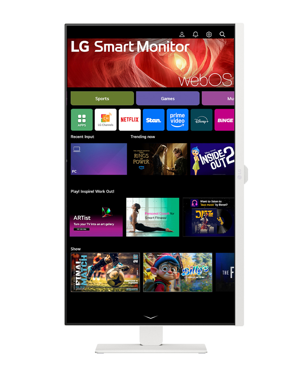 LG 27” 4K UHD IPS Smart Monitor with webOS - 27U730SA-W.AAU | LG Australia