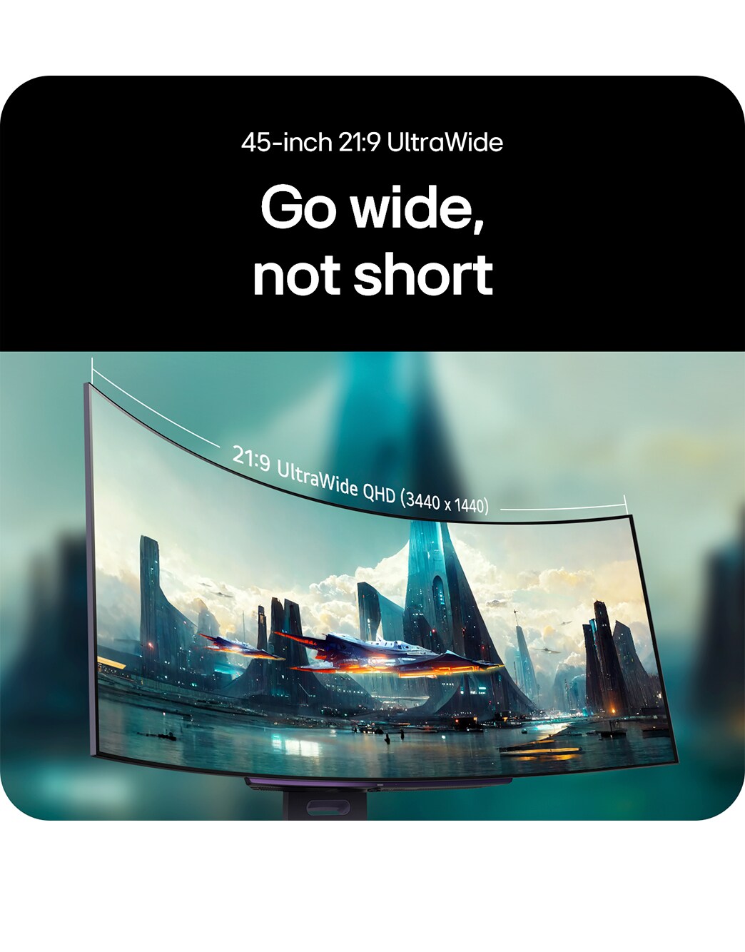 LG UltraGear™ 45-inch OLED 240Hz WQHD Curved Smart Gaming Monitor ...
