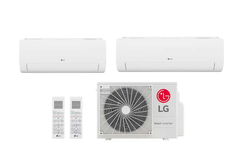 Ar condicionado Multi Split Inverter 2 ambientes (Hiwall 1X 9.000BTUS ...