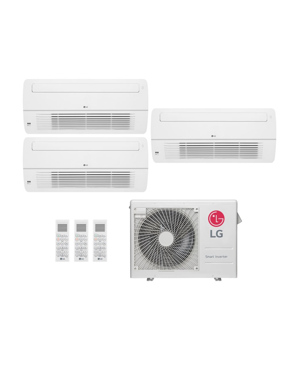 Ar condicionado Multi Split Inverter 3 ambientes (2X 1via 9.000BTUS, 12 ...