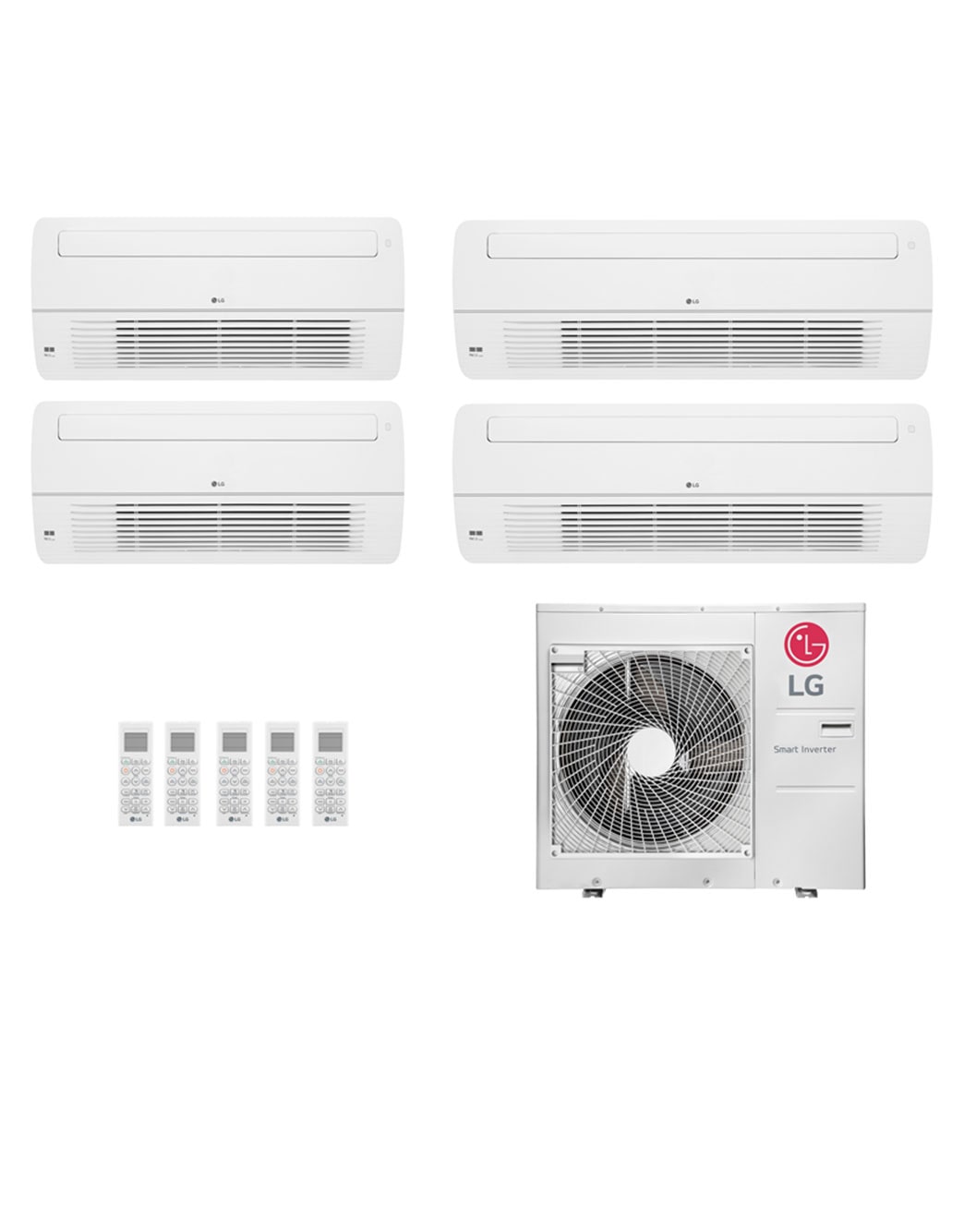 Ar condicionado Multi Split Inverter 4 ambientes (1via 2X 9.000BTUS, 2X ...