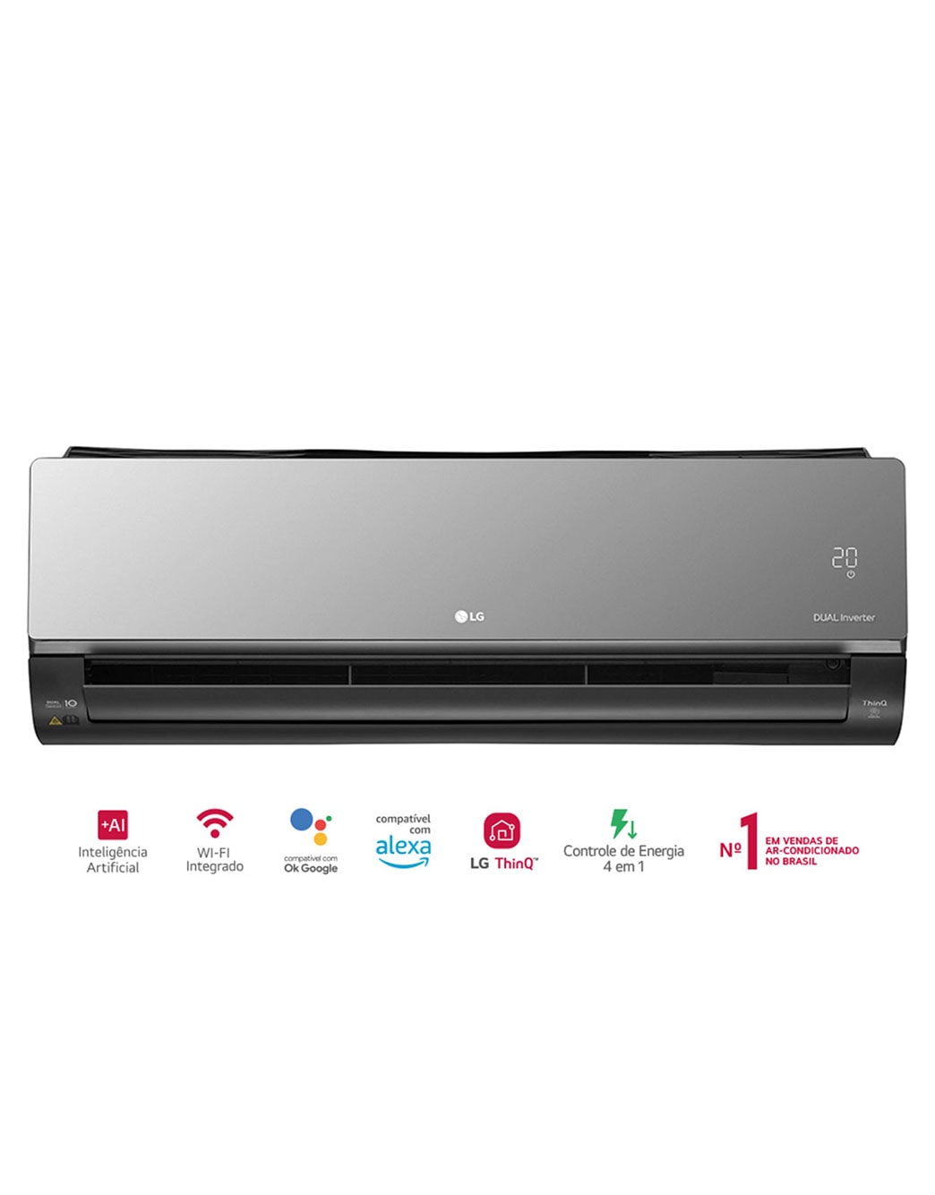 Ar-Condicionado LG DUAL Inverter + AI 12000 BTU | LG BR