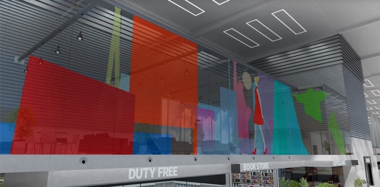 Película LED transparente de alto brilho - LTAK140-GW1 | LG BR