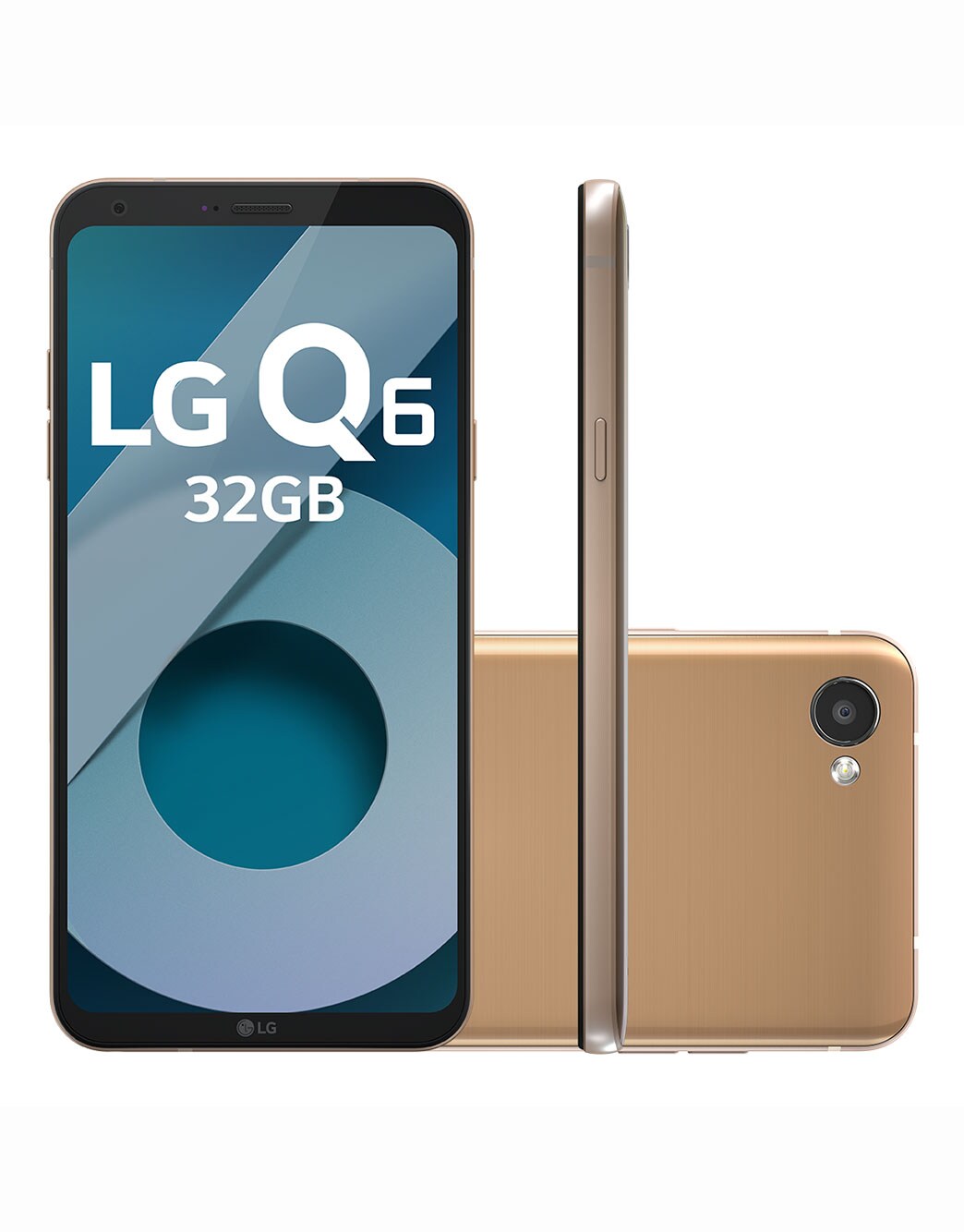 Smartphone LG Q6 Gold 32 GB de Memória interna e Câmera de 13MP ...