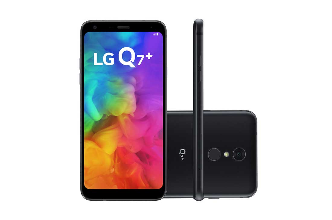 Smartphone LG Q7+ 64GB resistente à água e poeira, Câmera de 16MP, Memória de 64GB e DTS: X 3D ...