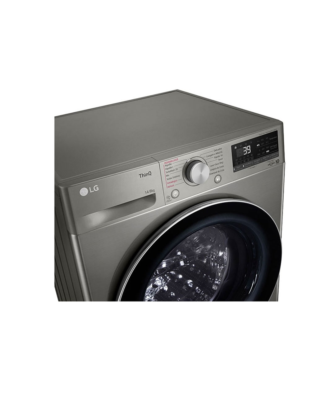 Lava e Seca LG Smart VC2 14kg Inox Look com AI AIDD™ | LG BR