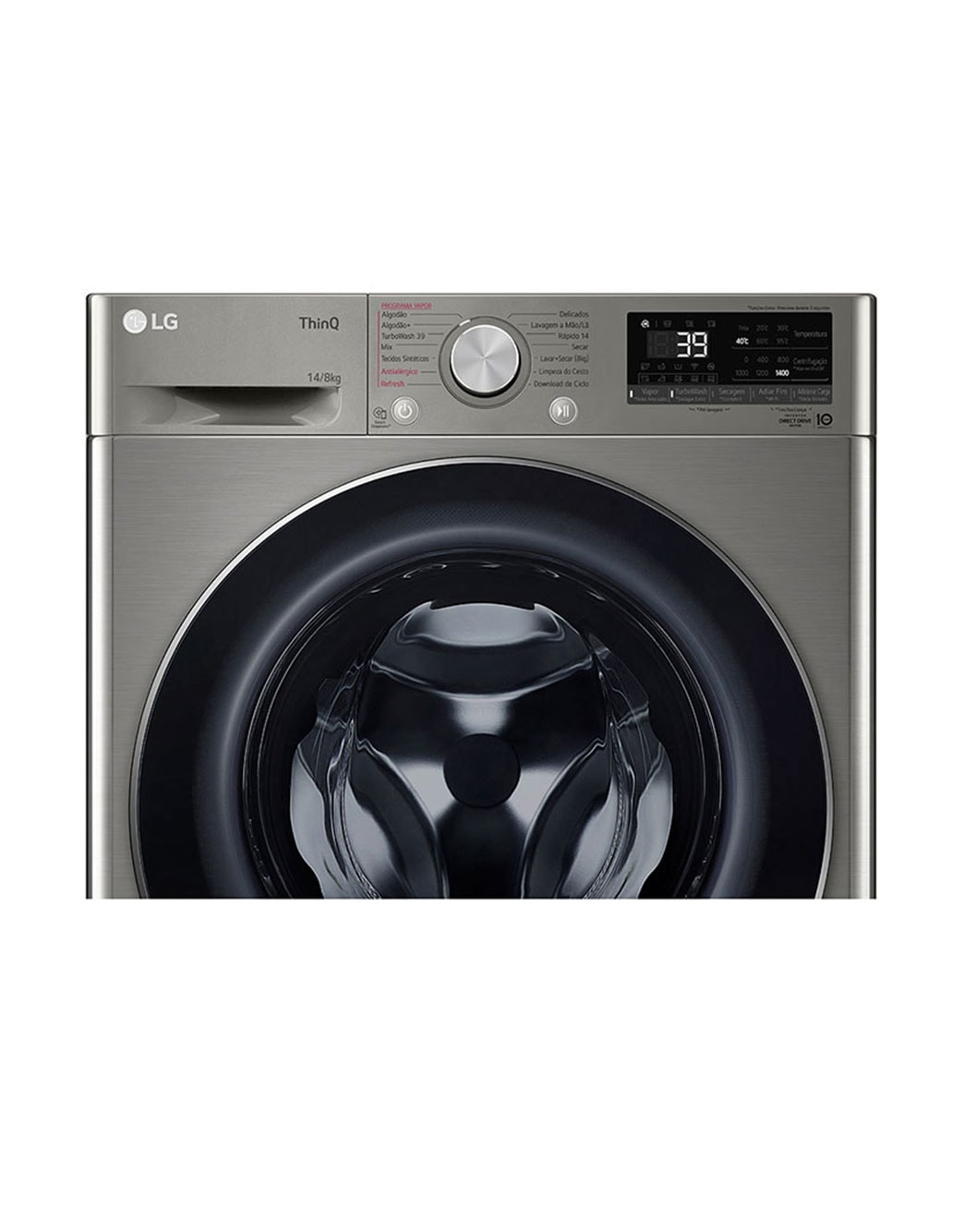 Lava e Seca LG Smart VC2 14kg Inox Look com AI AIDD™ | LG BR