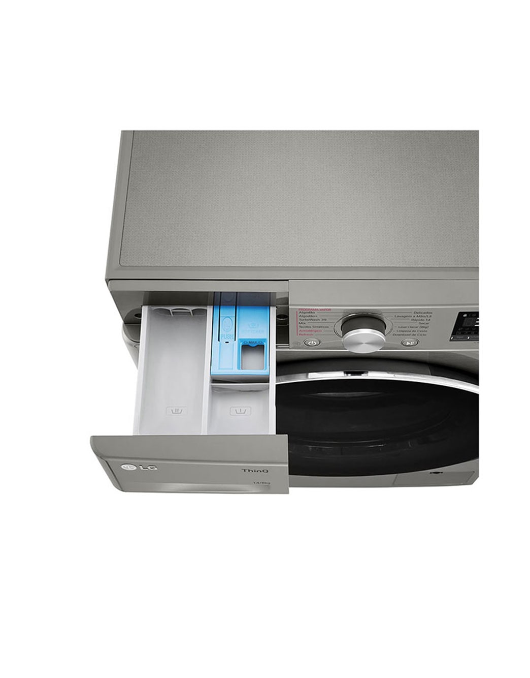 Lava e Seca LG Smart VC2 14kg Inox Look com AI AIDD™ | LG BR