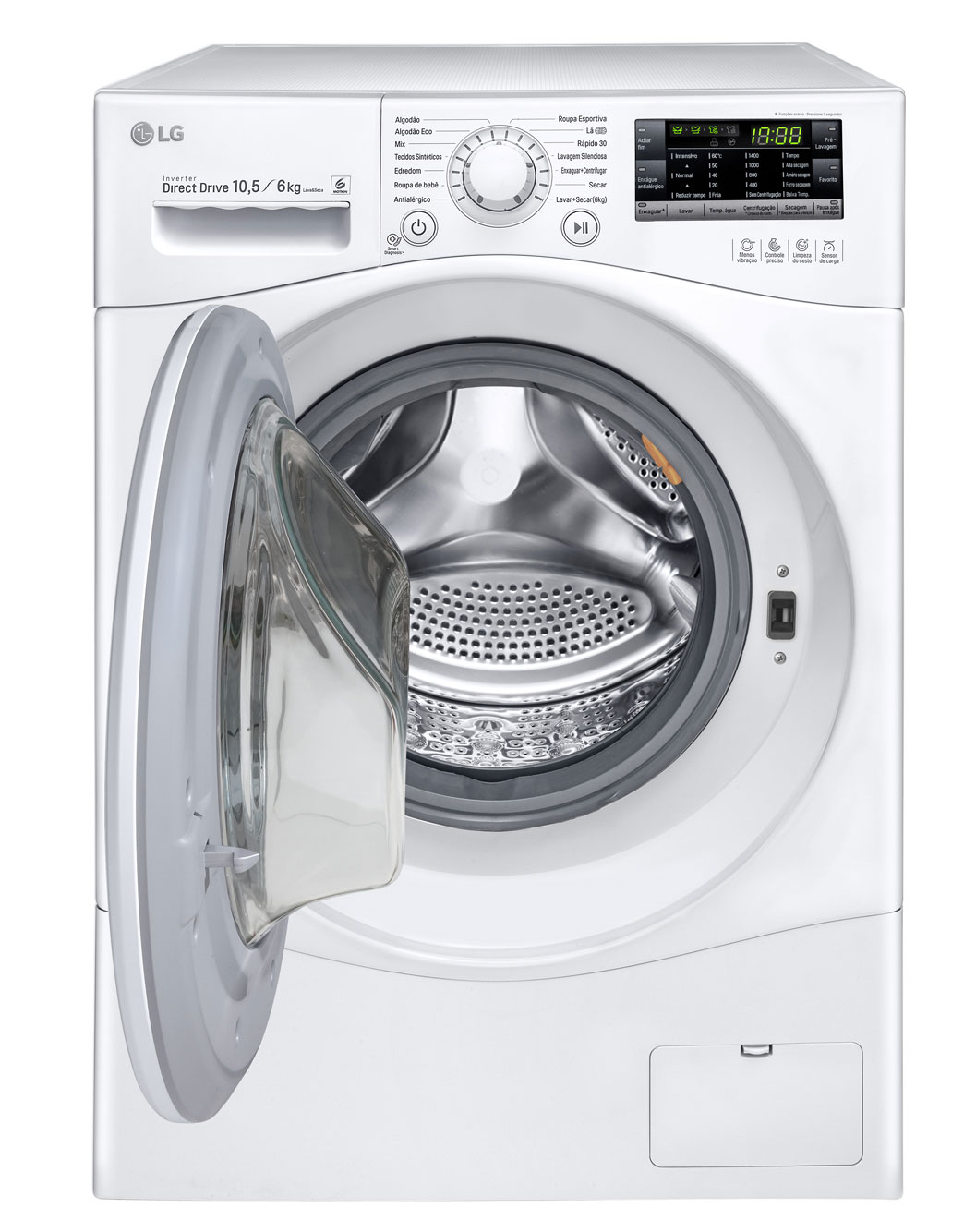 Lavadora Lava e Seca 10,5kg 220V com 6 Motion DD e Painel Touch - WD10WP6A | LG BR
