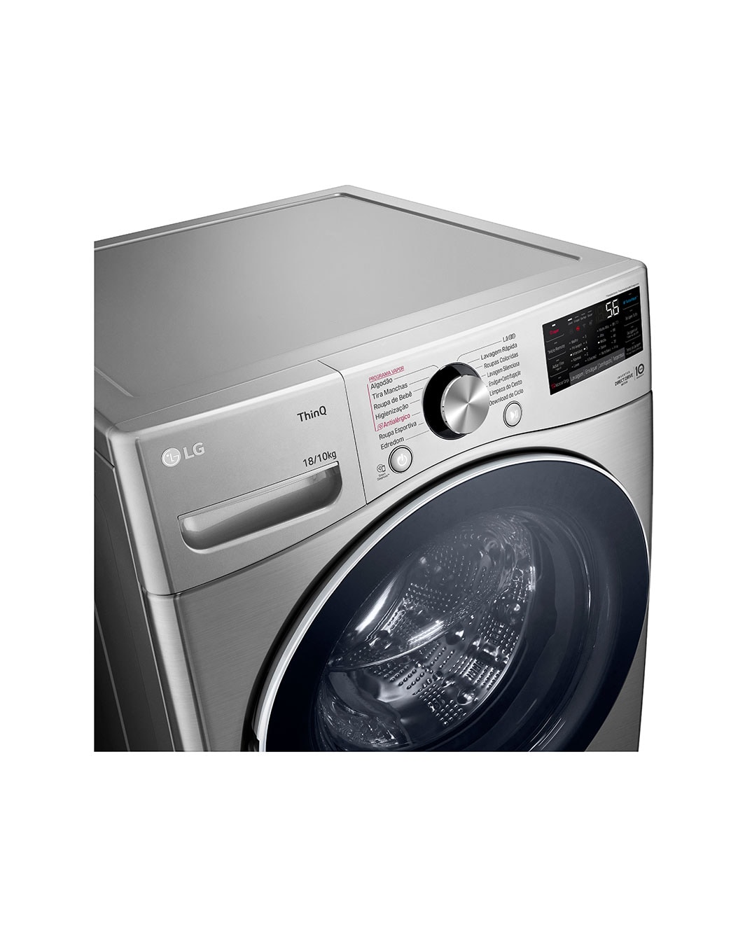 Lava e Seca LG Smart 18kg Inox Look com AI AIDD™ | LG BR