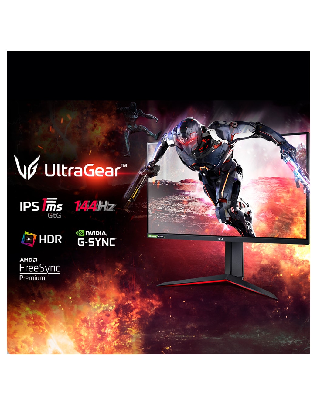 Monitor Gamer LG 27" Full HD 144Hz - 27GN65R-B | LG BR