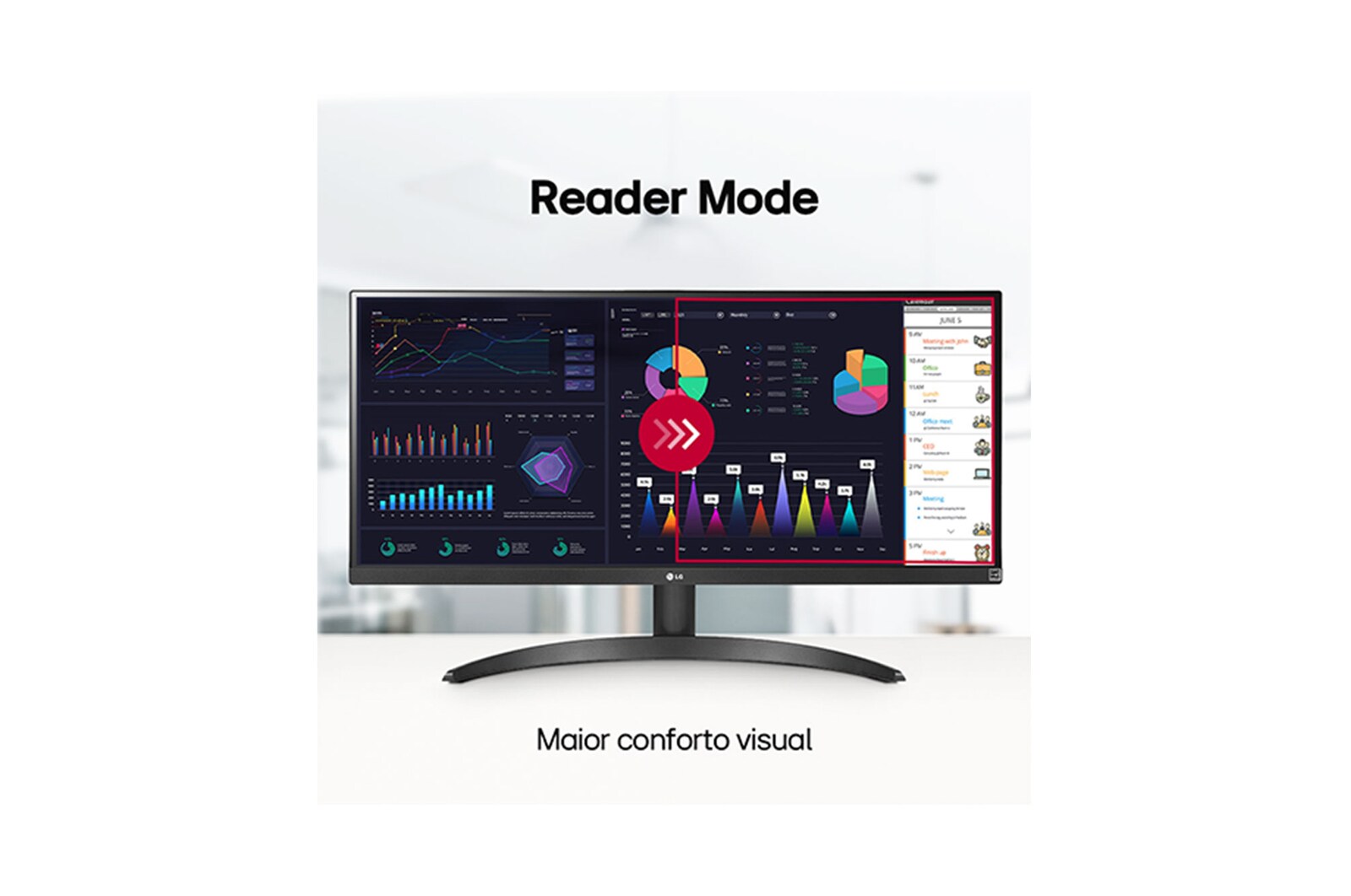 Monitor LG 29" UltraWide™ Full HD IPS - 100z, HDR10 e AMD FreeSyn | LG BR