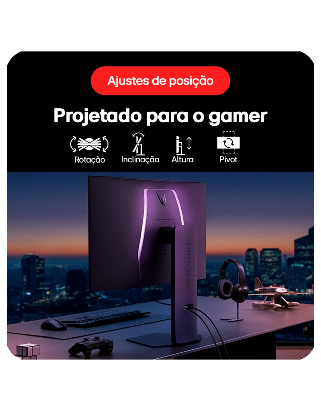 Monitor Gamer LG 32" UltraGear Nano OLED - 4K, 480Hz e G-SYNC | LG BR