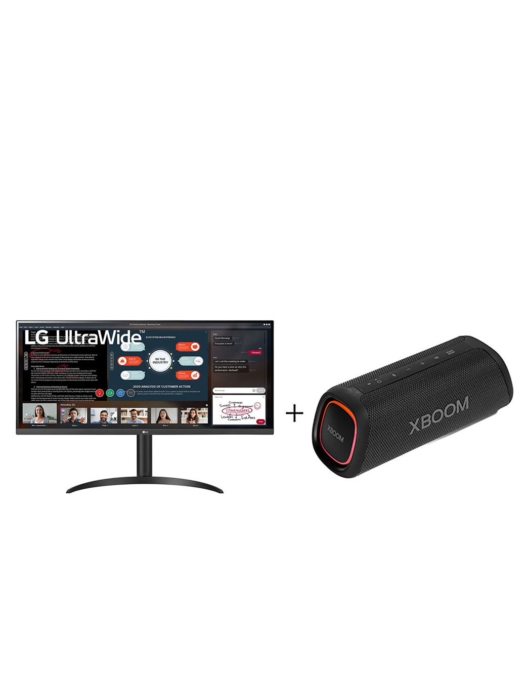 Combo Monitor LG UltraWide 34'' + Caixa de Som Portátil LG XBOOM Go XG5 ...