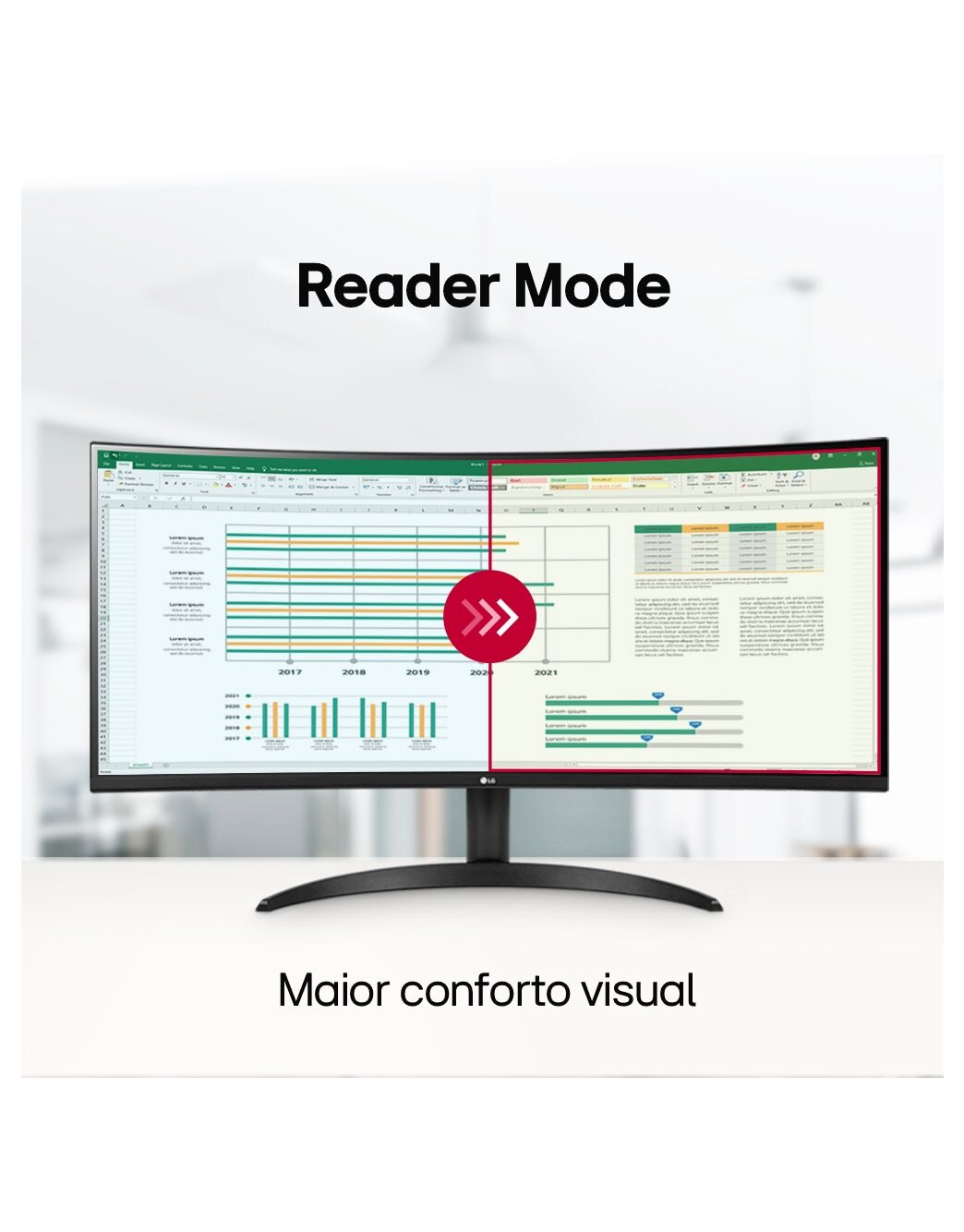 Monitor LG UltraWide Curvo 34" WQHD - 34WR50QC-B | LG BR