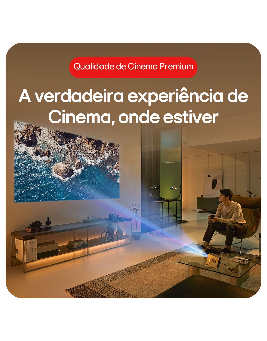 Projetor LG CineBeam Q 4K UHD Laser - HU710PB | LG BR