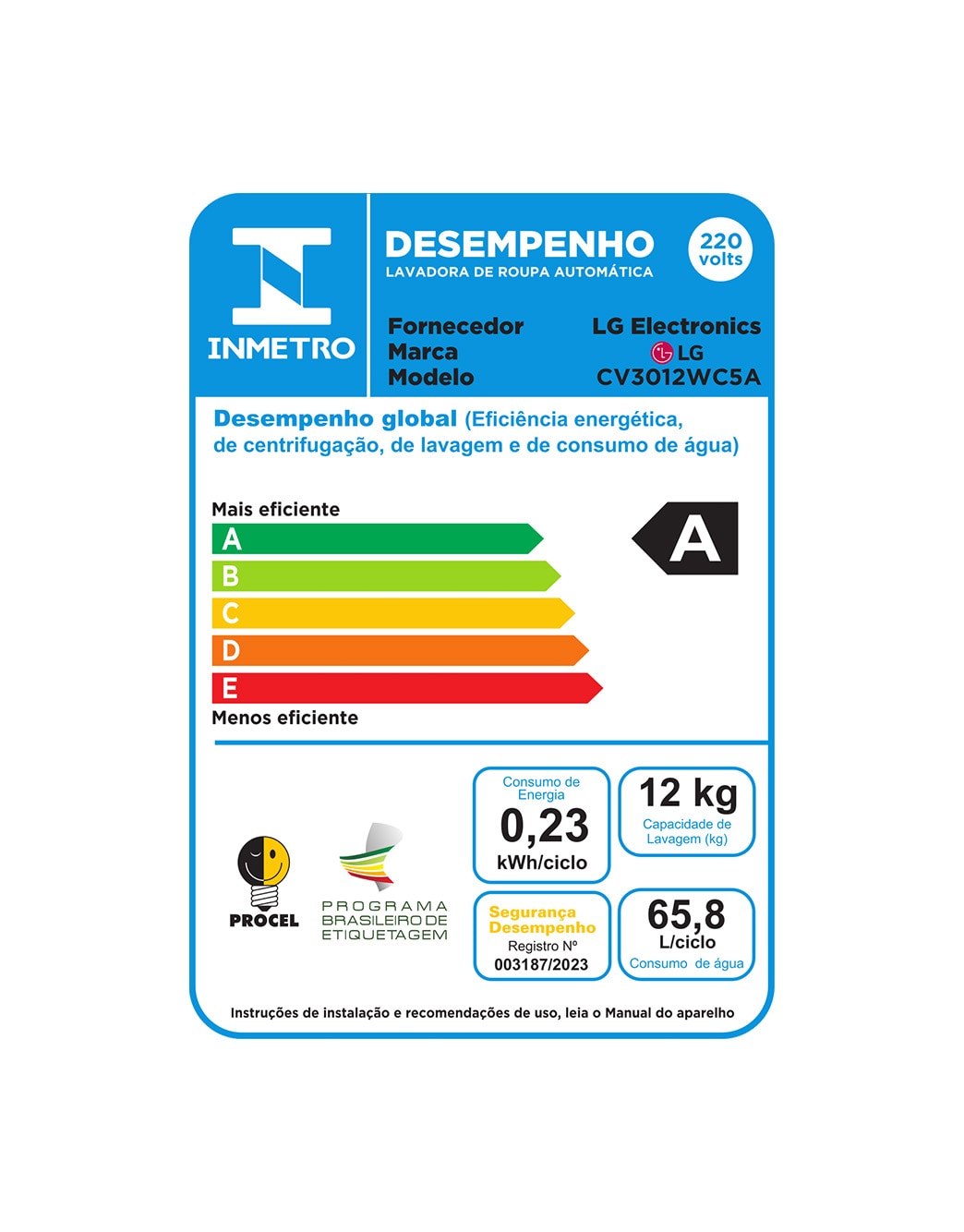 Lava e Seca LG VC5 12kg Branca 220v CV3012WC5A | LG BR