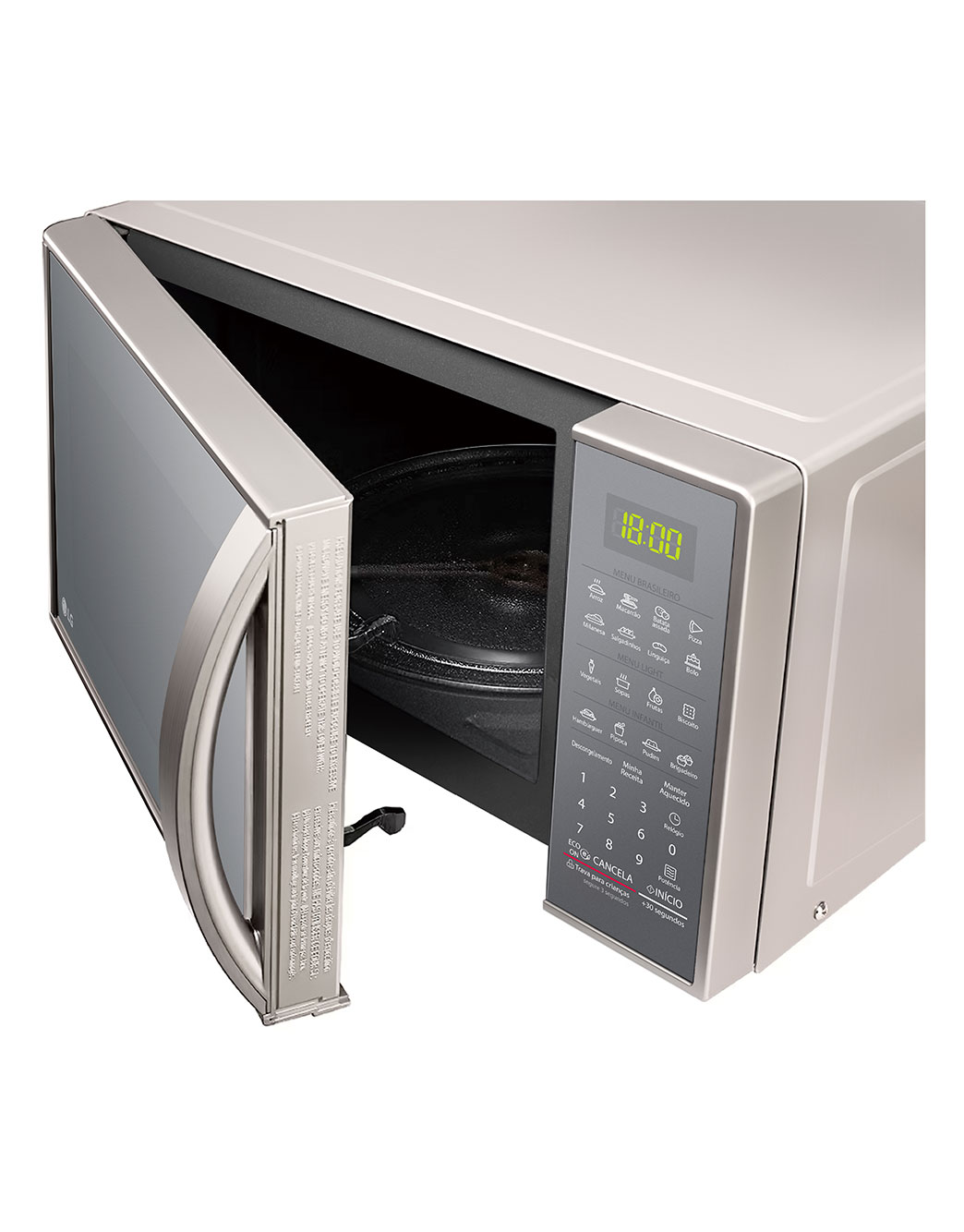 Micro-ondas LG 30 litros Prata Limpa Fácil | LG BR