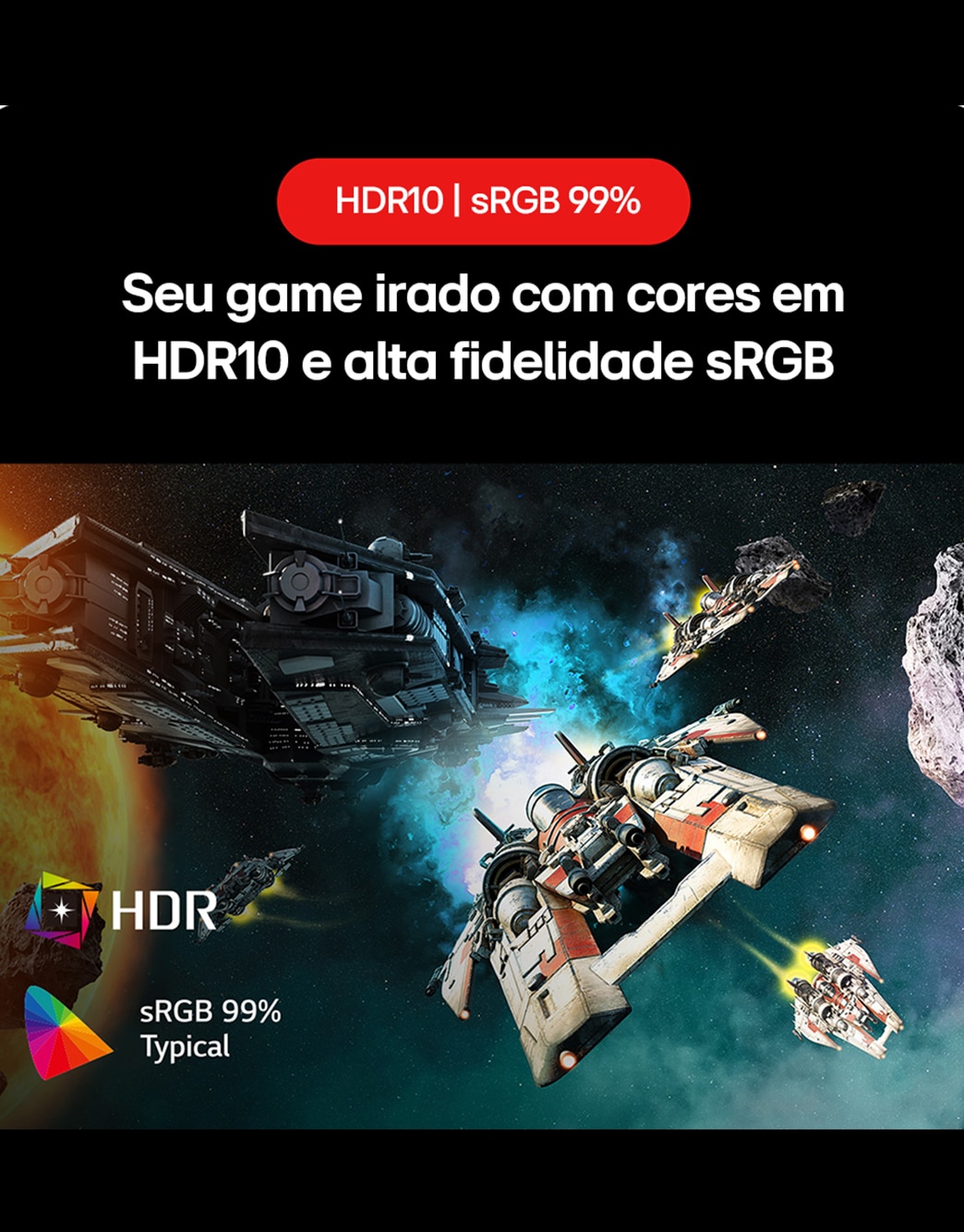 Monitor Gamer LG UltraGear 24" 180Hz - 24GS60F-B | LG BR