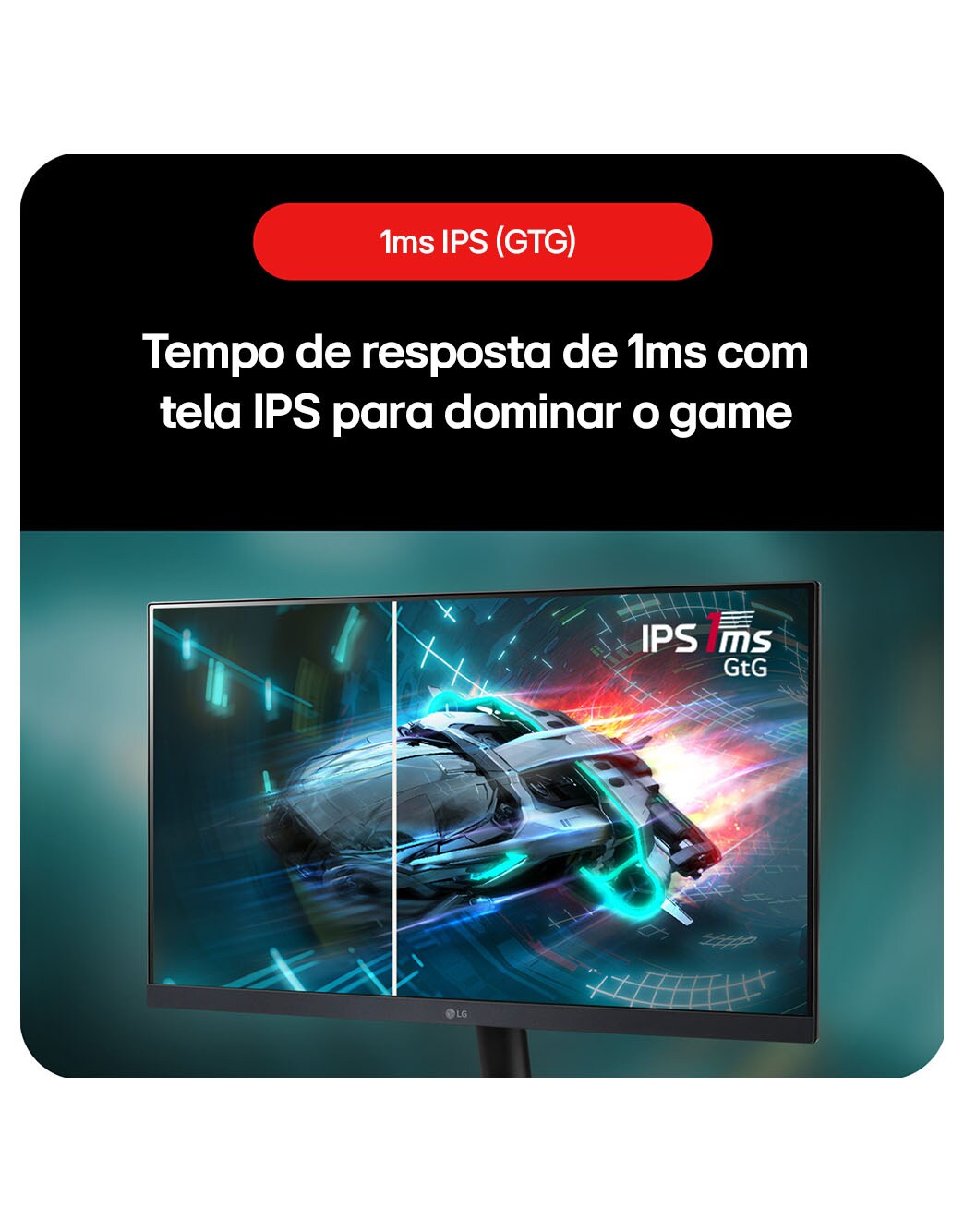 Monitor Gamer LG UltraGear 27" 180Hz - 27GS60F-B | LG BR