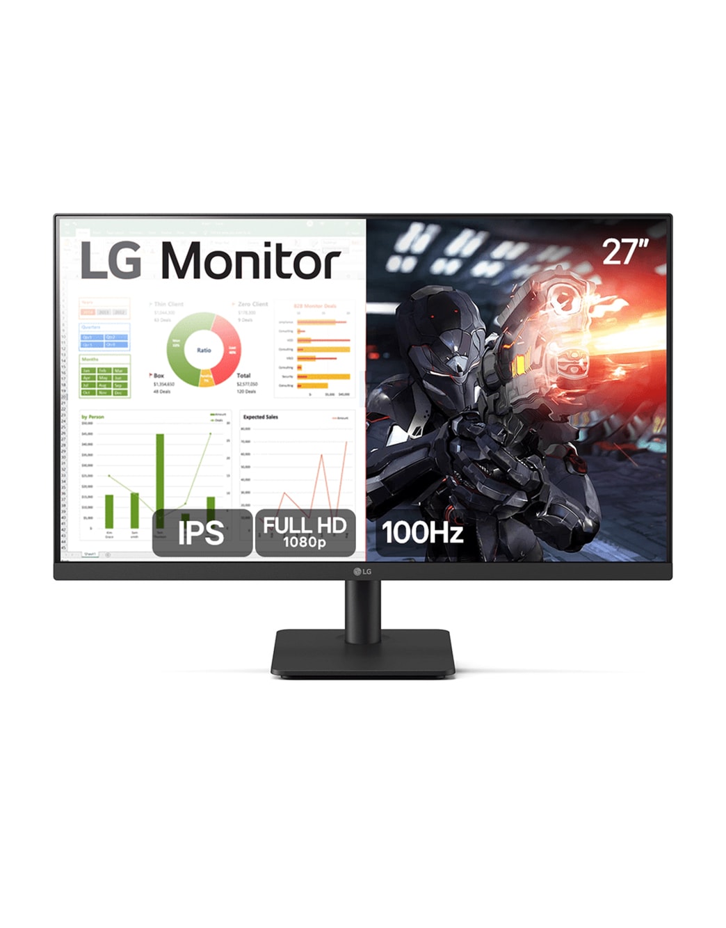 Monitor LG 27” IPS, Full HD, 100Hz, HDMI, Ajuste de Inclinação ...