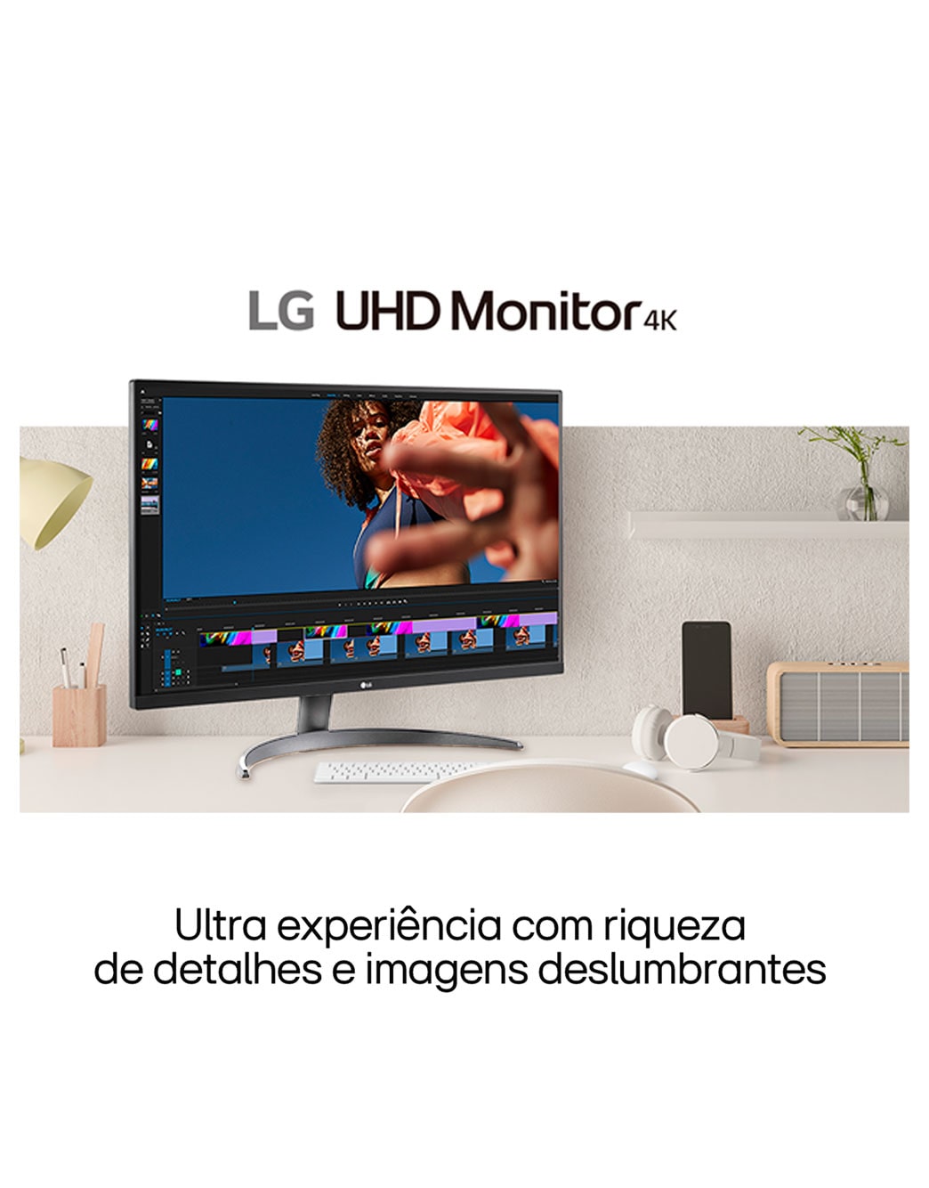 Monitor LG UHD 27" IPS, 4K 60Hz 5ms - 27UP650-W | LG BR