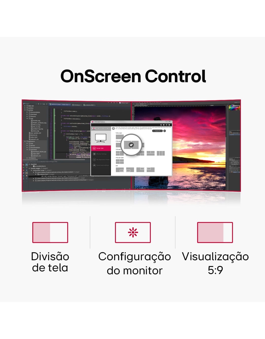 Monitor LG UltraWide 29'' Full HD - 29WK600-W | LG BR