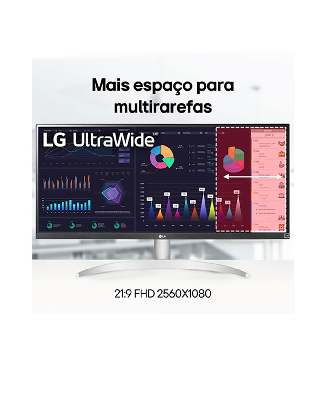 Monitor LG 29" UltraWide Full HD - IPS, HDR10 e 75Hz | LG BR