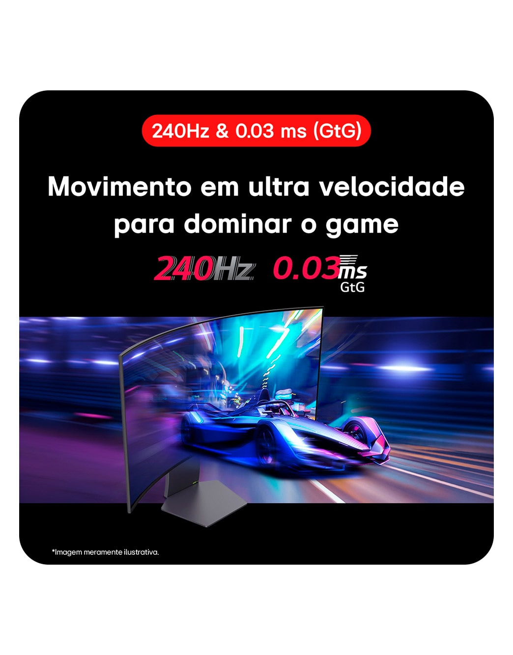 Monitor Gamer LG 34" UltraGear Curvo - OLED, 240Hz e G-SYNC | LG BR