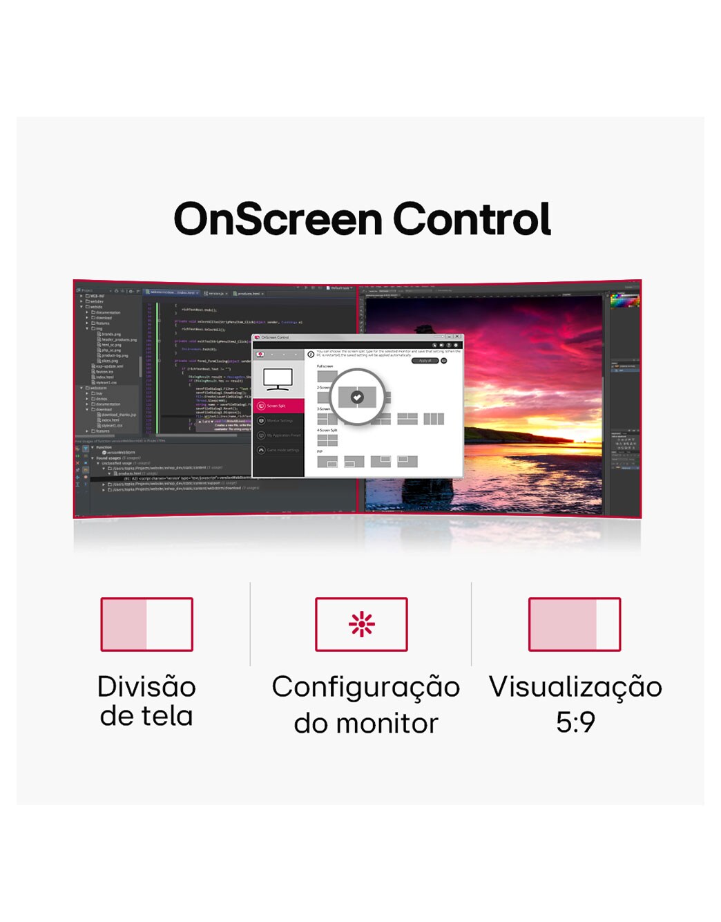 Monitor LG UltraWide 34'' Full HD - 34WP550-B | LG BR