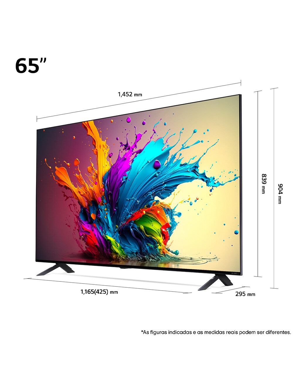 Smart TV 4K LG QNED MiniLED QNED90 de 65 polegadas 2024 - 65QNED90TSA ...
