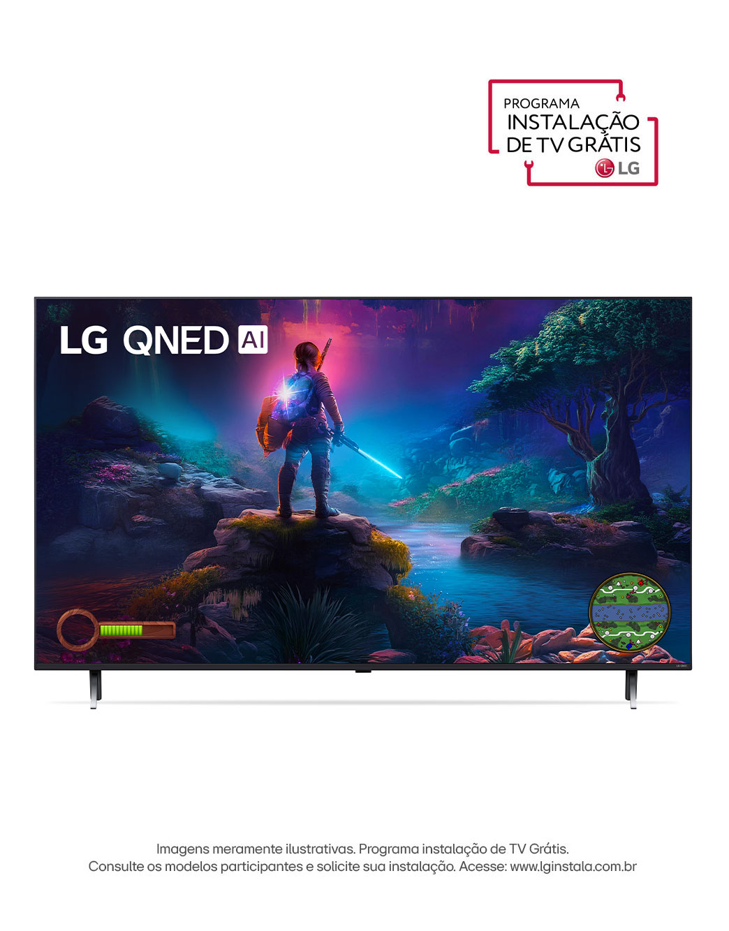 Smart TV 4K LG QNED AI QNED85 de 75 polegadas 2024 - 75QNED85TSA | LG BR