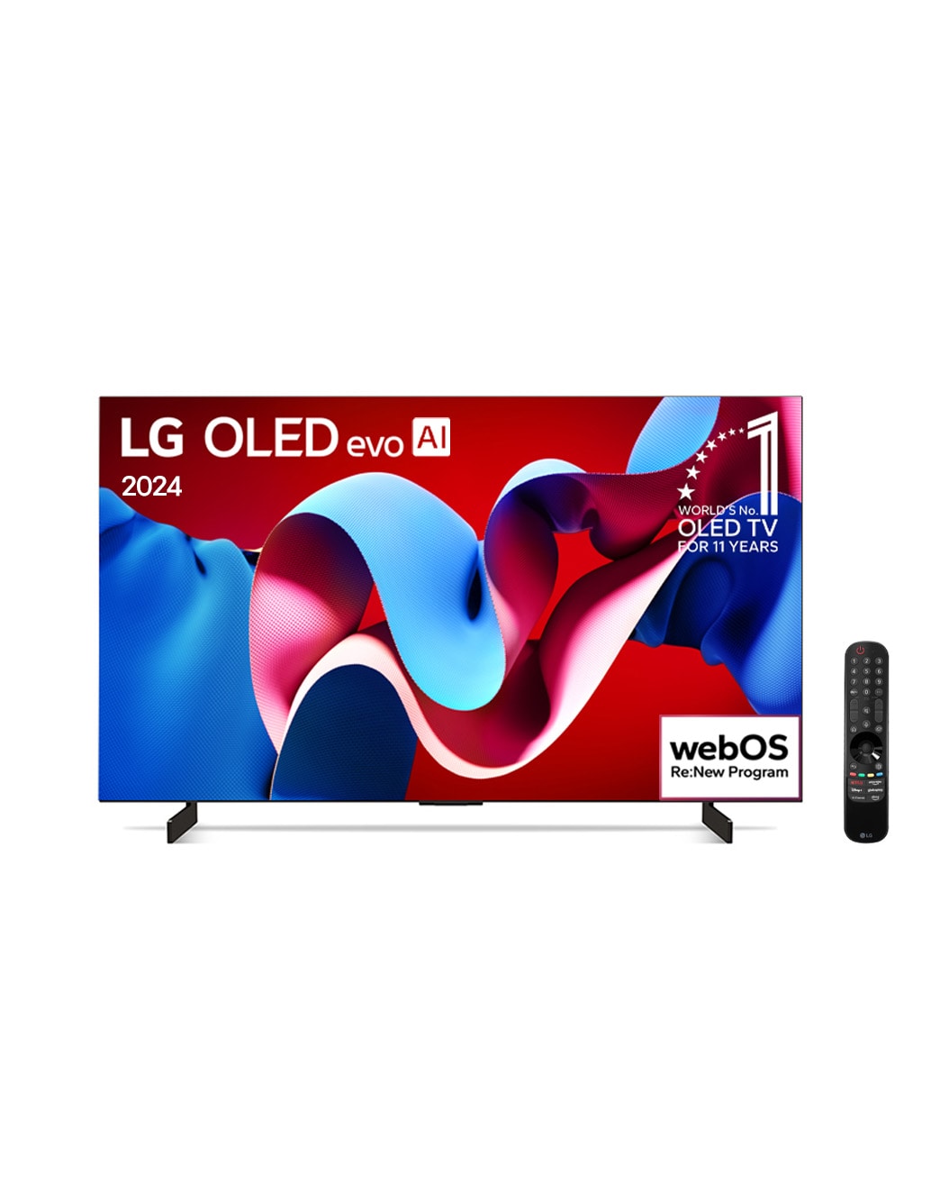Smart TV LG OLED evo AI C4 4K de 42 polegadas 2024 - OLED42C4PSA.AWZ ...
