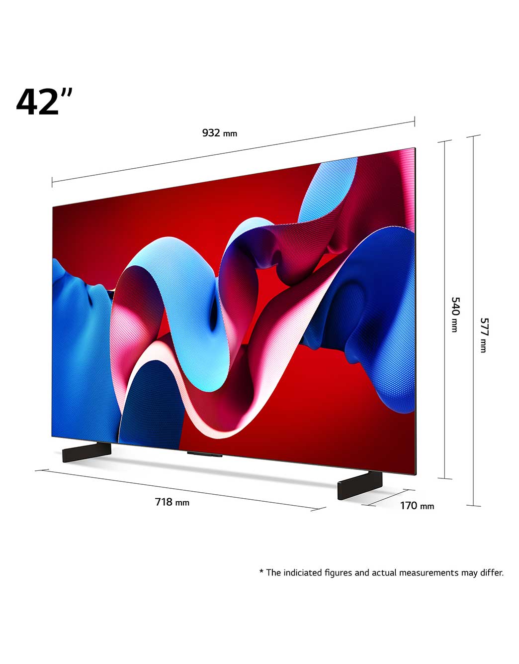 Smart TV LG OLED evo AI C4 4K de 42 polegadas 2024 - OLED42C4PSA.AWZ ...