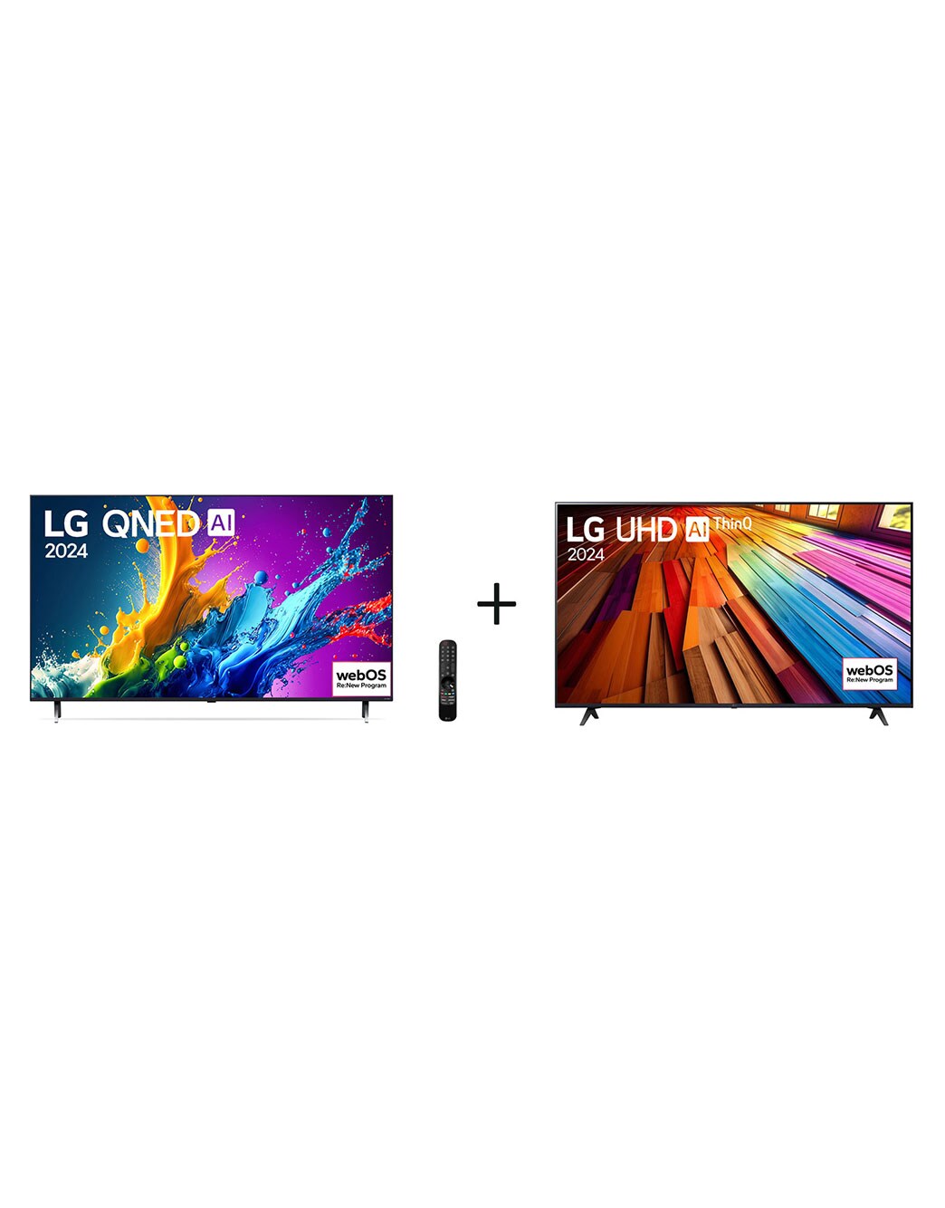 Combo LG Smart TV QNED AI 4K QNED80 55" 2024 55QNED80 + Smart TV UHD 4K ...