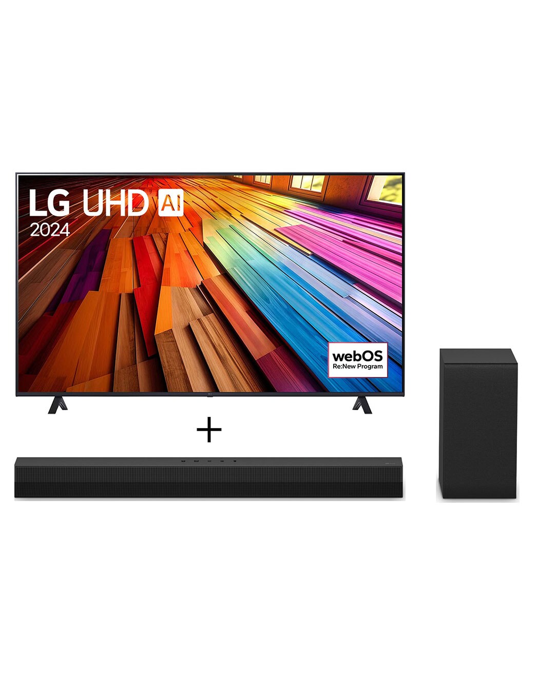 Combo LG Smart TV UHD 4K UT80 75" + Soundbar S40T | LG Brasil