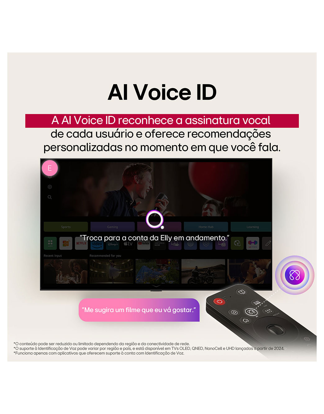 Smart TV 4K LG OLED AI B5 de 55 polegadas - OLED55B5PSA | LG BR