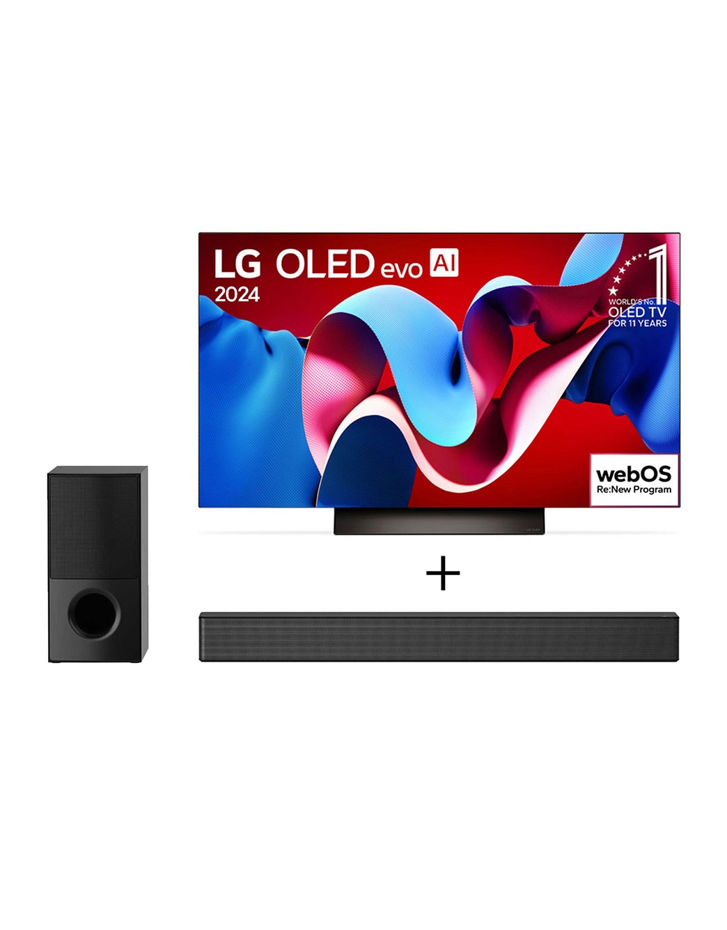 Combo Smart TV LG OLED evo 4K C4 55'' 2024 + Soundbar SNH5 | LG BR